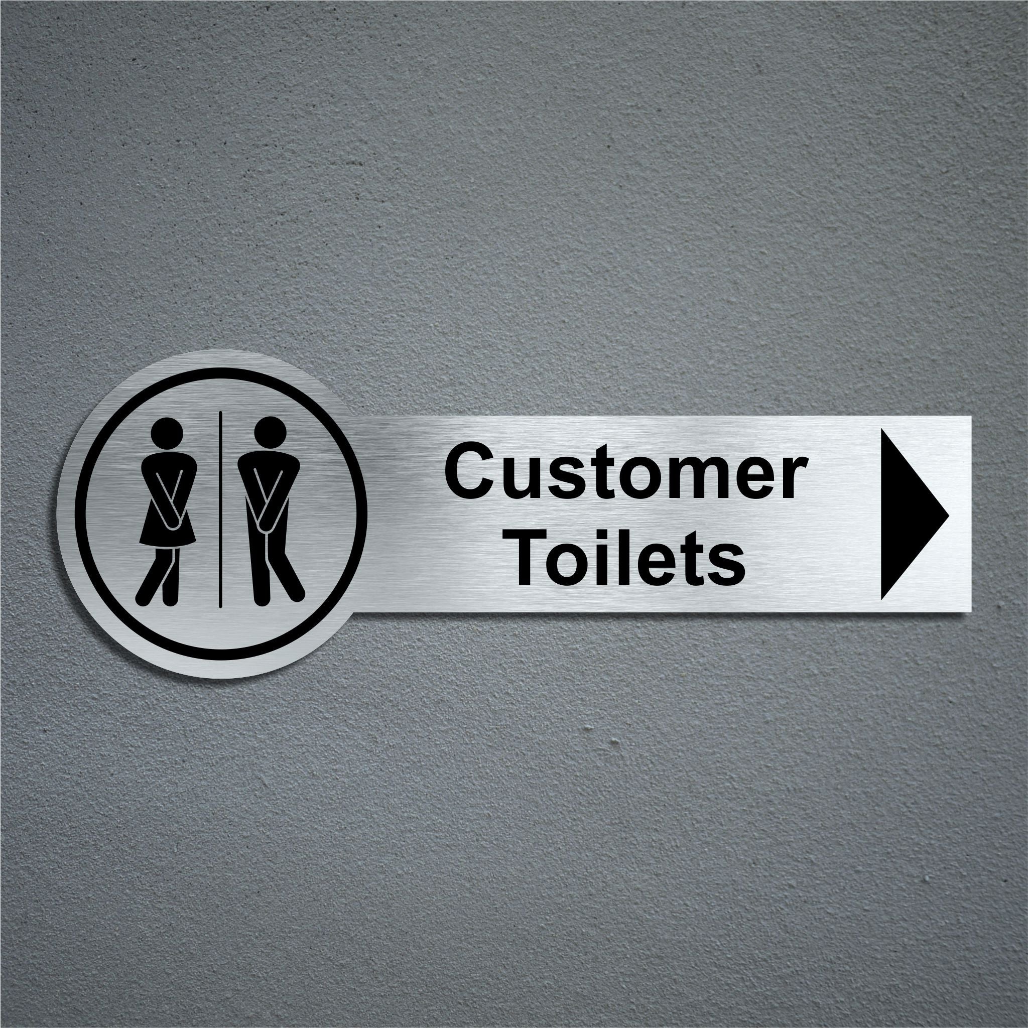 Customer Toilets Directional Sign